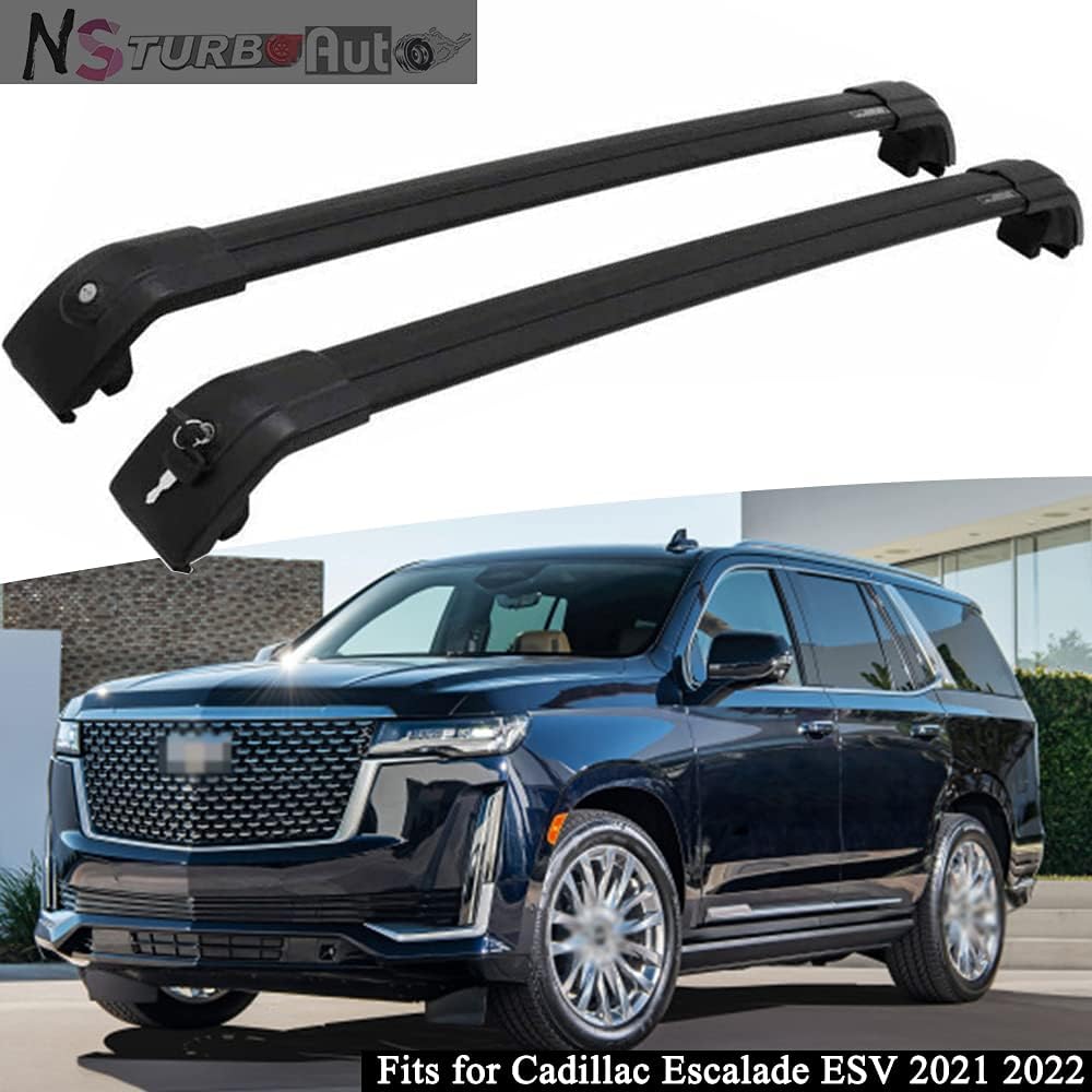 Amazon.com: 2Pcs Fits for Cadillac Escalade ESV 2021 2022 Roof Rail ...