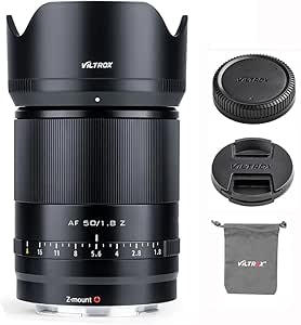 Amazon.com : VILTROX AF 50mm f/1.8 F1.8 Full Frame Lens for Nikon Z Mount Camera,Autofocus Wide ...