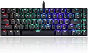 Motospeed CK67 65% Wired Mechanical Keyboard with Red Switch/LED ...