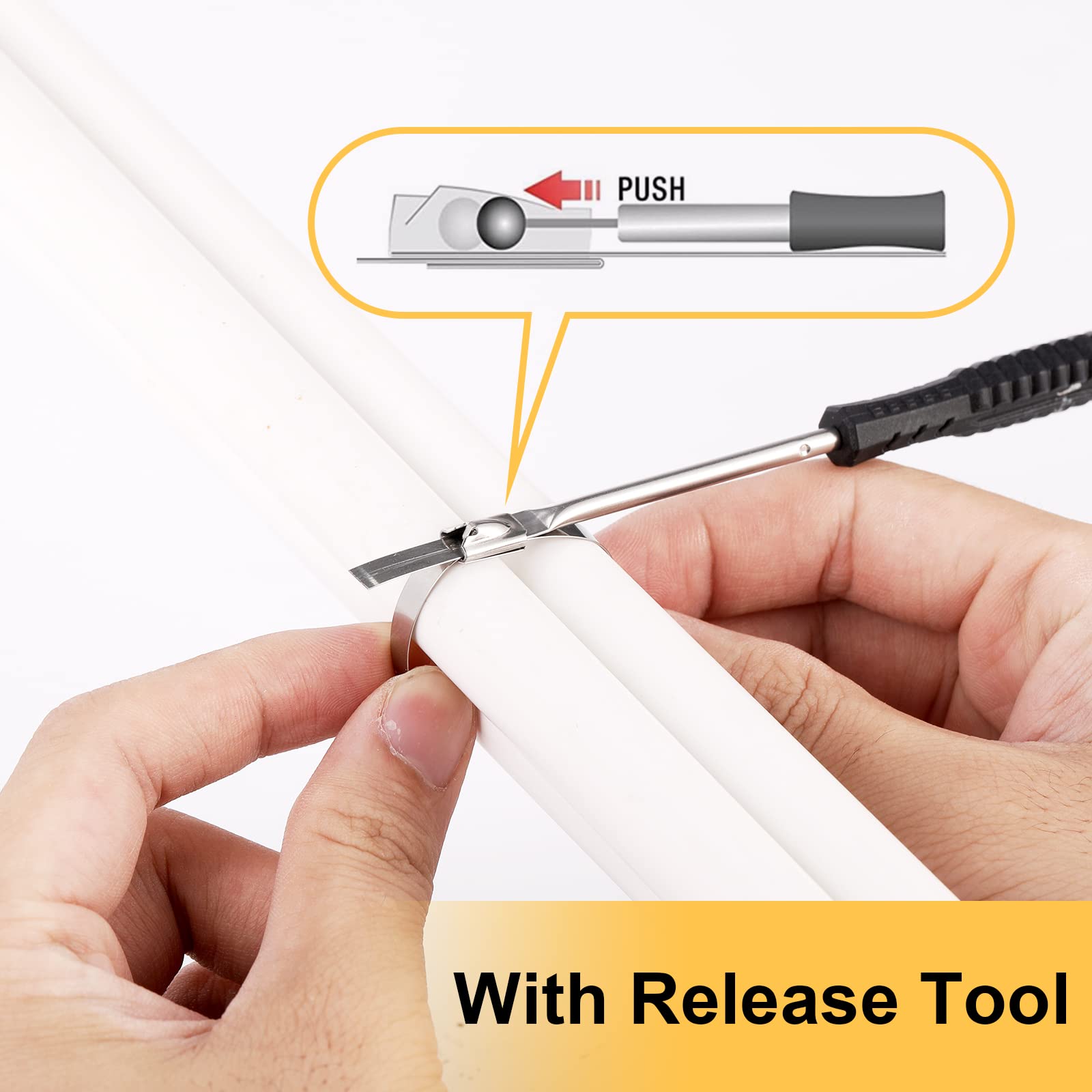 OFFO Metal Zip Ties Cutter for Stainless Steel Tie Wrap,Tensioning ...