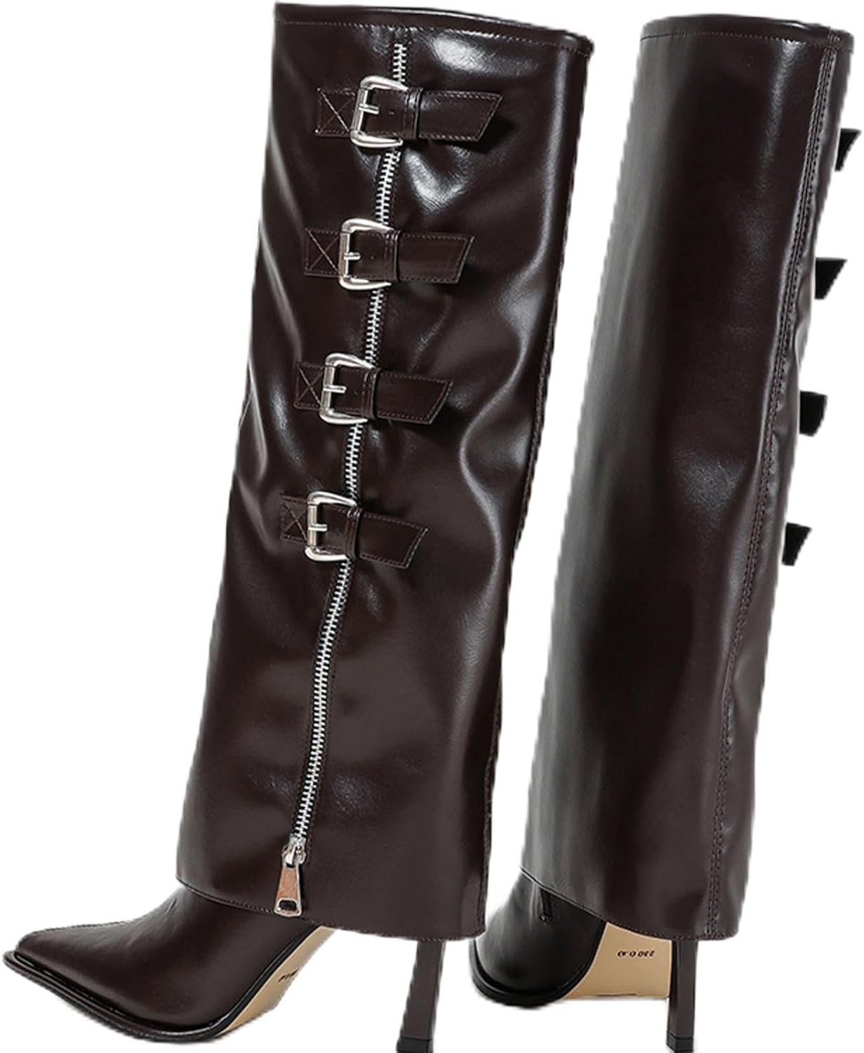 Amazon.com | AACHEN Women's Sexy Knee High Boots,popular Ponited Toe ...