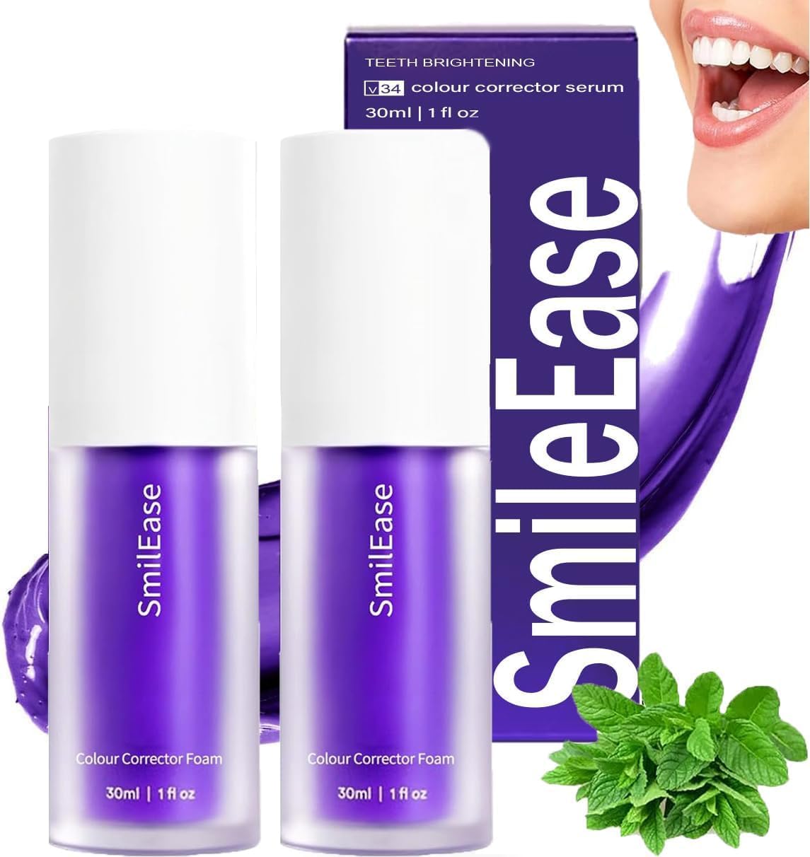 Dentifrice Blanchissant Violet,2PCS Dentifrice Correcteur de Couleur ...