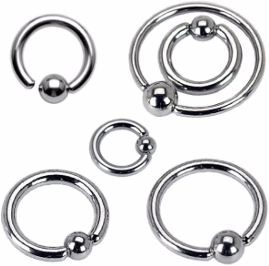 Amazon.com: Freedom Fashion One Side Fixed Ball Ring 316L Surgical ...