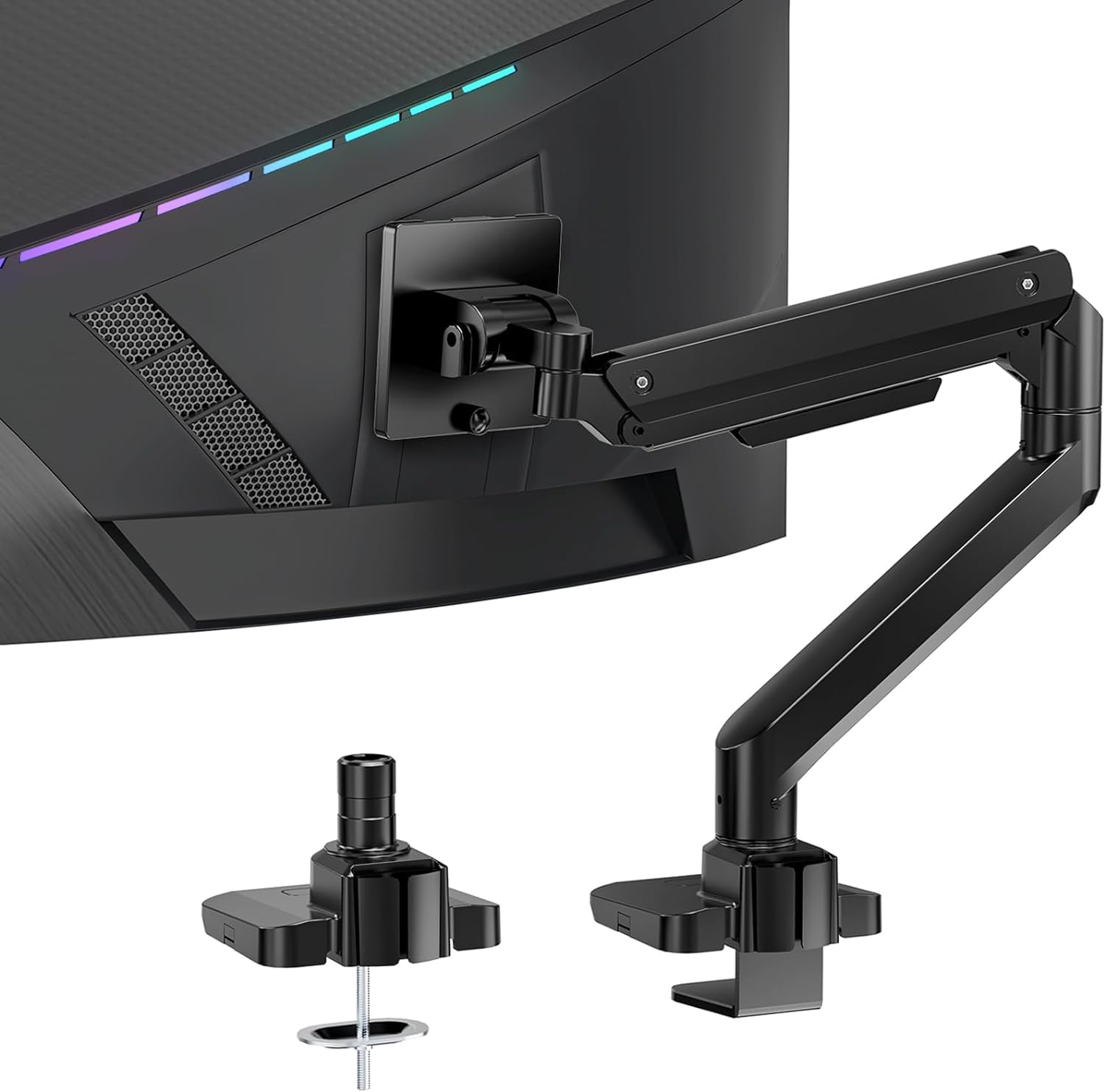 Newstarsingle Monitor Arm Gas Spring Single Monitor Mount Up To ...