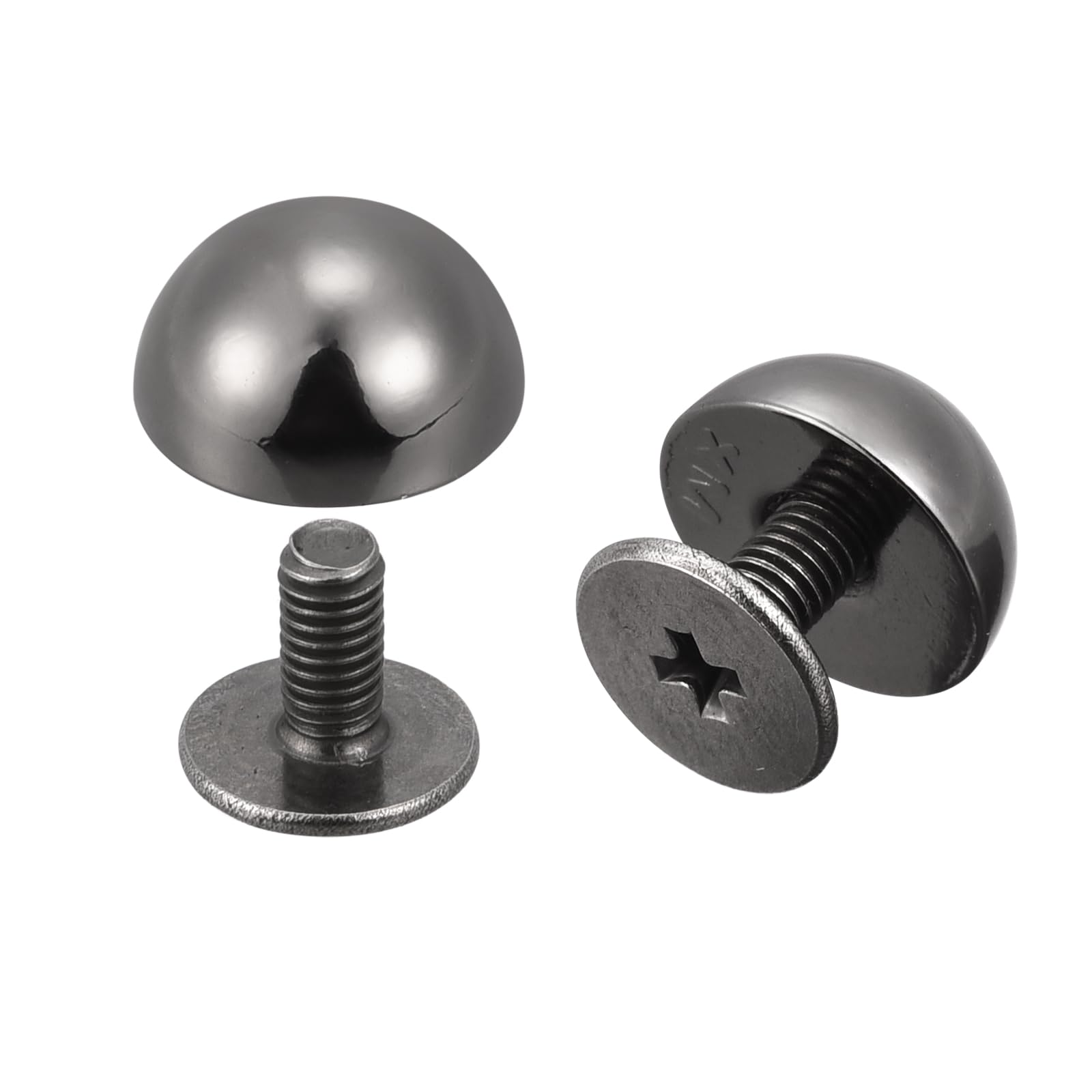 Amazon.com: uxcell 10x6mm Screw Back Rivets Solid Round Head Leather ...