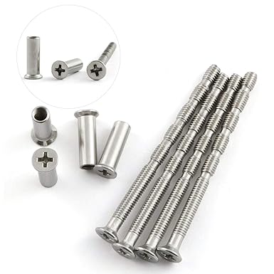 PZRT 4 Set Door Handle Hardware Lever Handle Screws Connecting Bolts ...