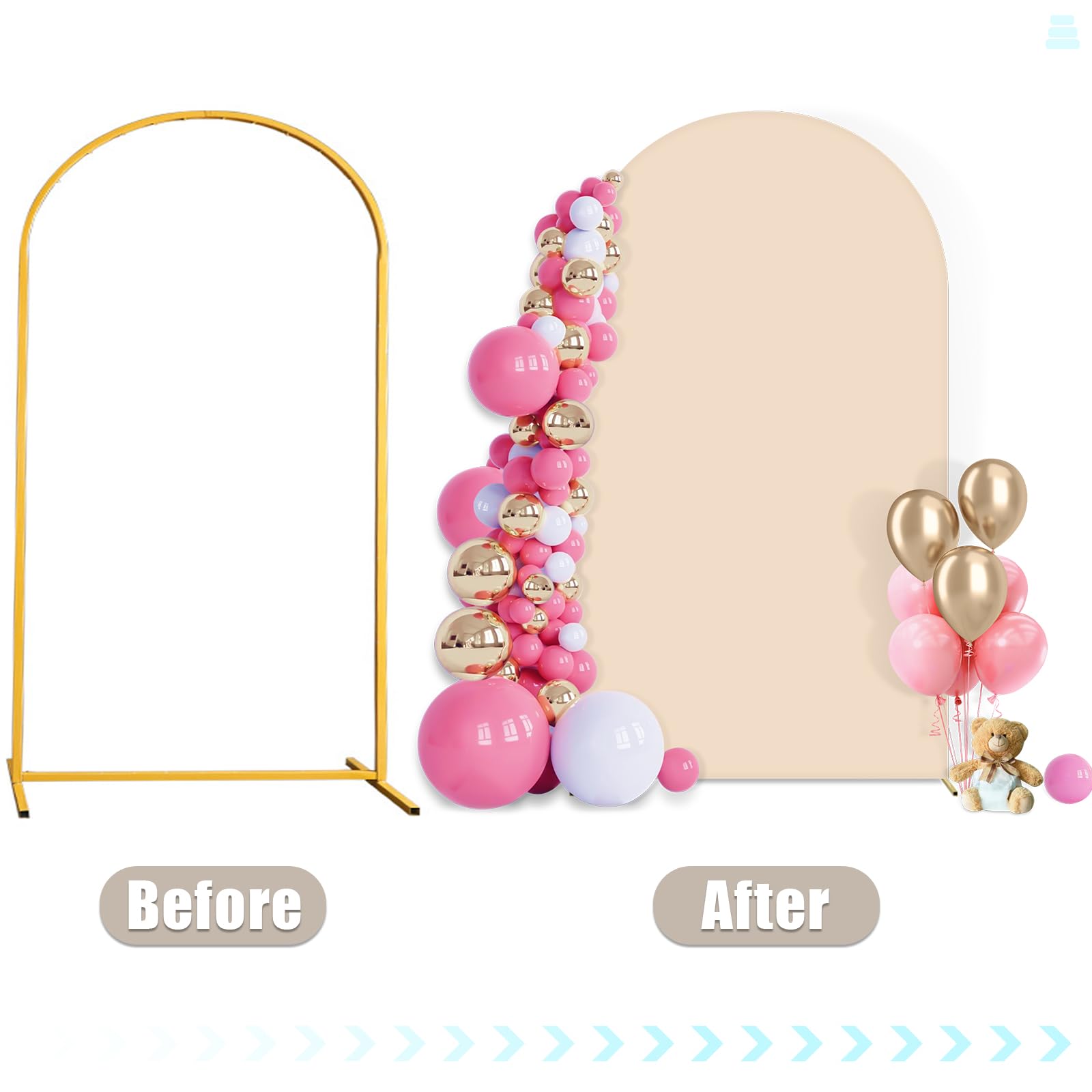 Snapklik.com : Spandex Arch Backdrop Cover,6.6FT 2-Sided Arch Cover ...