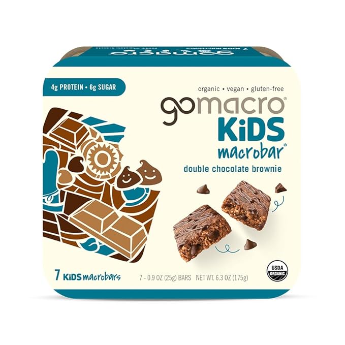 Amazon.com: GoMacro Kids MacroBar Organic Vegan Snack Bars - Double ...