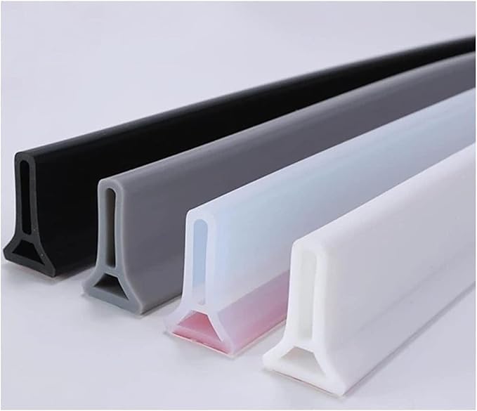 Floor Water Stopper Strip, Silicone Bathroom Water Stopper Flood ...