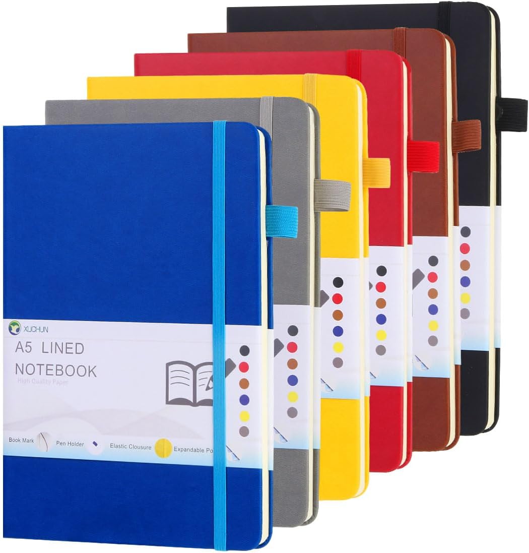 Amazon.com : XUCHUN A5 Lined Journal Notebooks,For writing 200 Pages ...