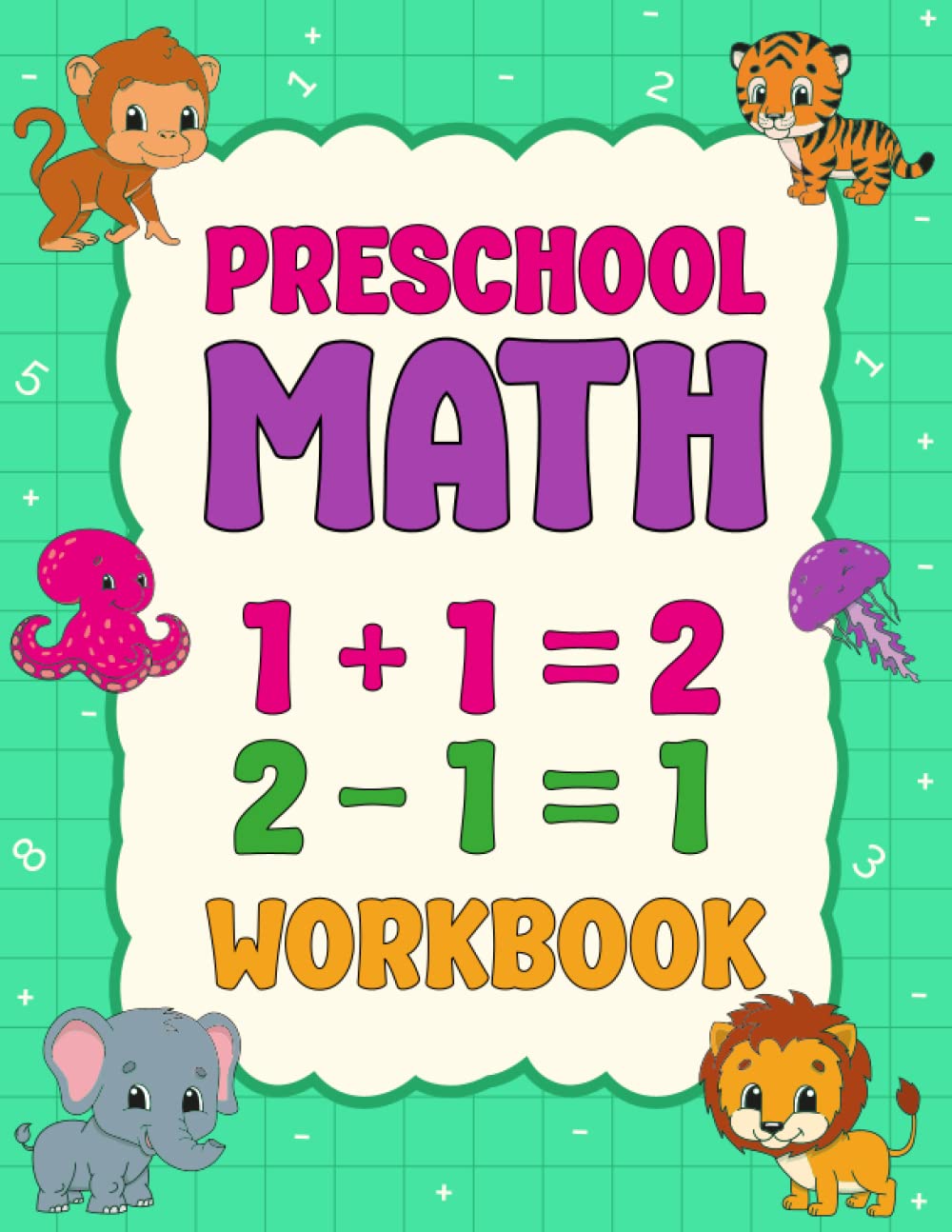 Preschool Math Workbook for Kids (Coloured Pages) | Kindergarten ...