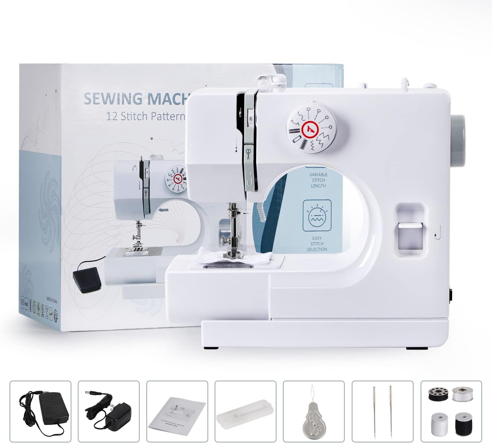 Amazon.com: WALLECOM Portable Sewing Machine for Beginners with 38 ...