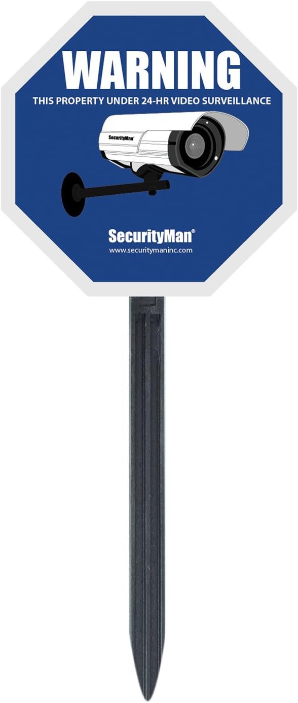 Amazon.com: Securityman SM-Sign Reflective Security Warning Sign with ...