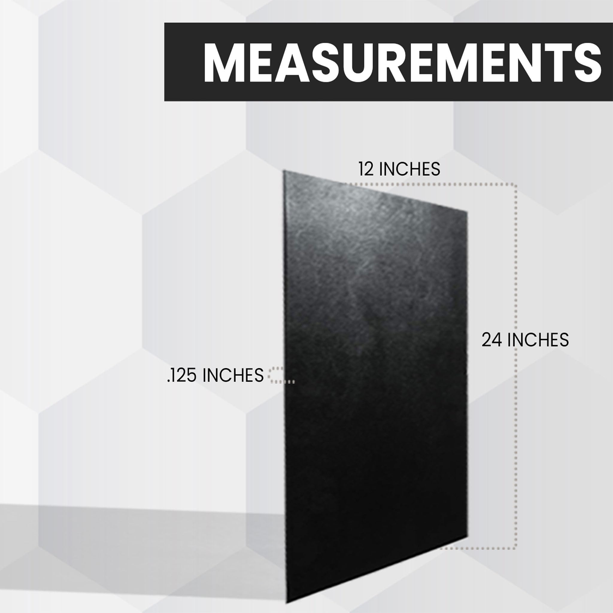 3 Pack 12" x 24" x 1/8" HDPE Sheet, Plastic Board, Starboard, High ...