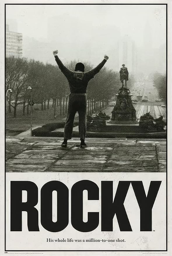 Amazon.com: Rocky - Movie Poster (His Whole Life Was A Million To One ...