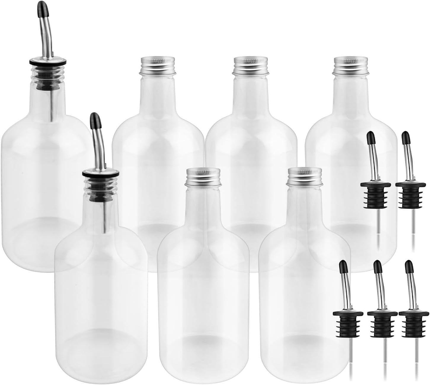Amazon.com: Dualshine 12 Pcs Plastic Long Neck Bottles 32 oz Syrup ...