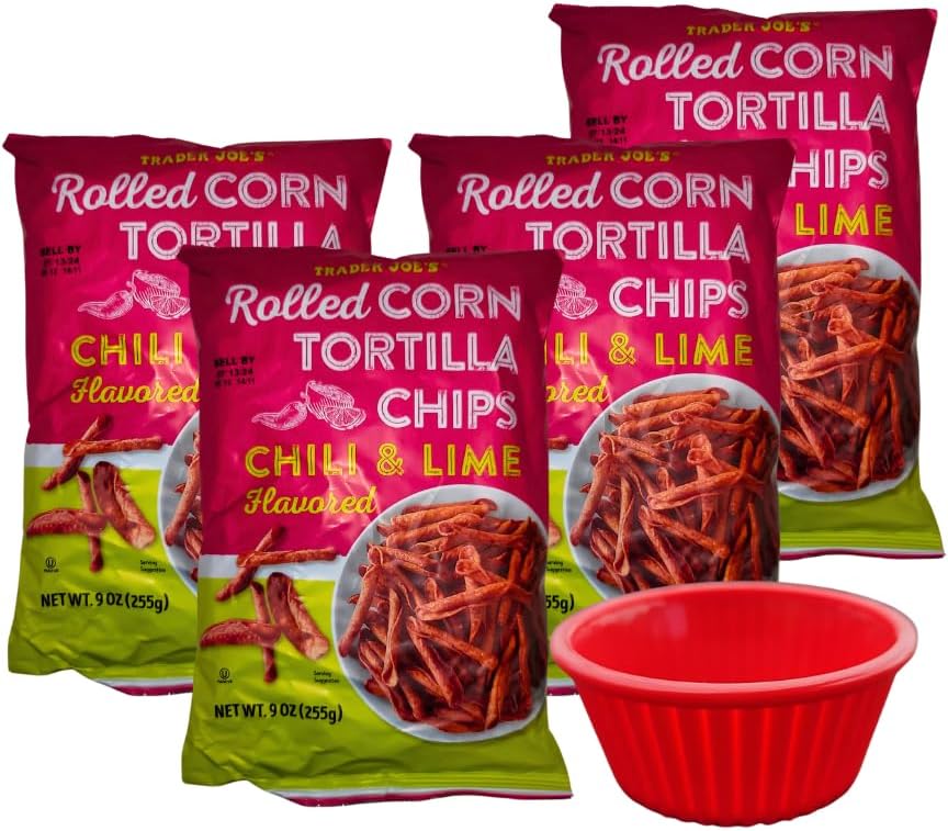Amazon.com: Trader Joe's Rolled Corn Tortilla Chips (Chili & Lime ...