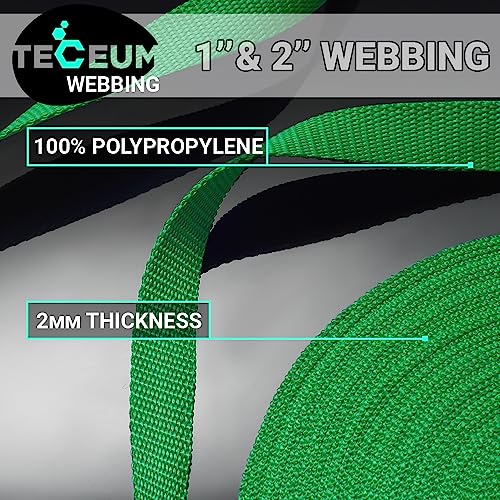 Snapklik.com : 2 Inch Webbing Kelly Green 50 Yards 2 Heavy-Duty Wide ...