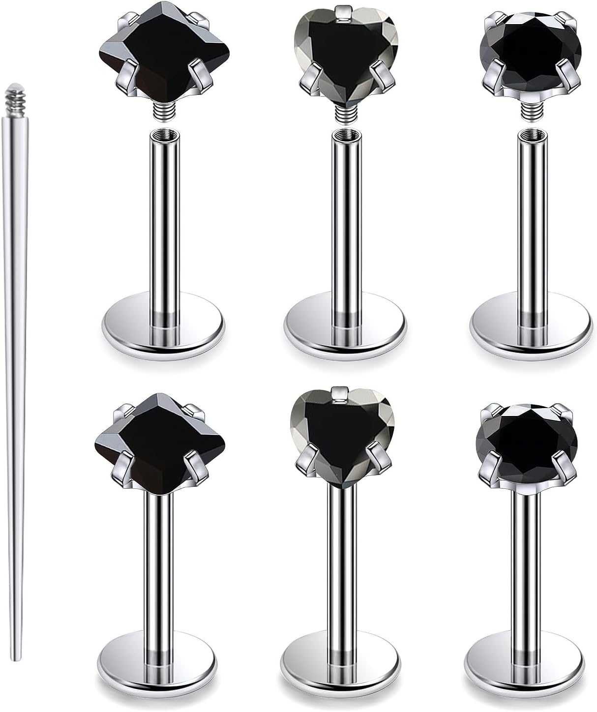 Amazon.com: Xnsjeyy 16G F136 Titanium Lip Rings Labret Jewelry Monroe ...