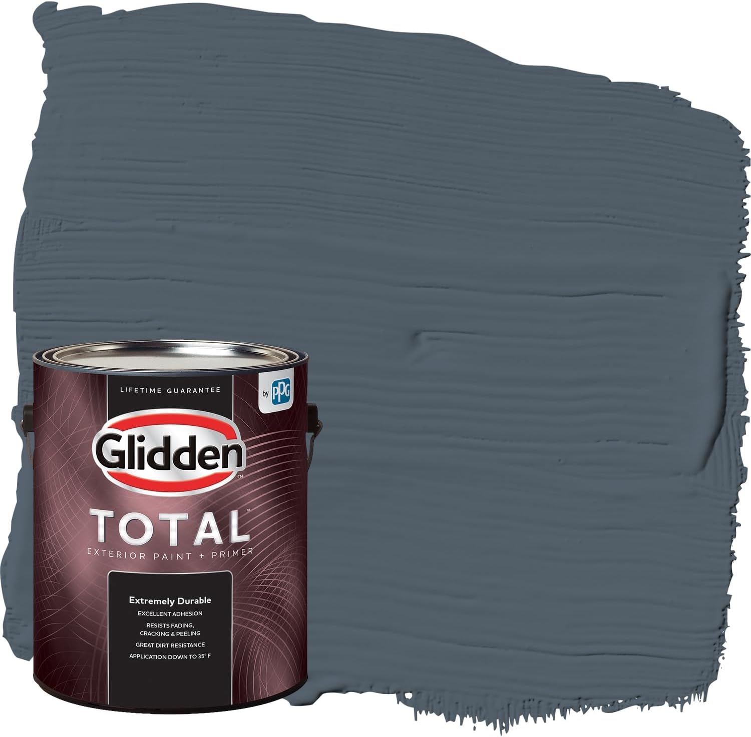 Glidden Total 1 gal. Goblin/Gray Satin Exterior Paint with Primer ...