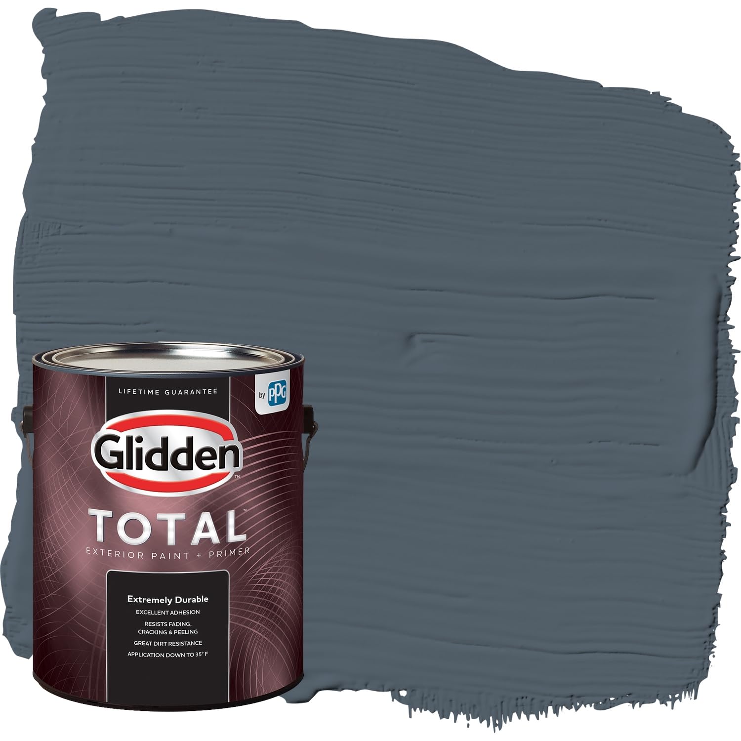 Glidden Total 1 gal. Goblin/Gray Satin Exterior Paint with Primer ...