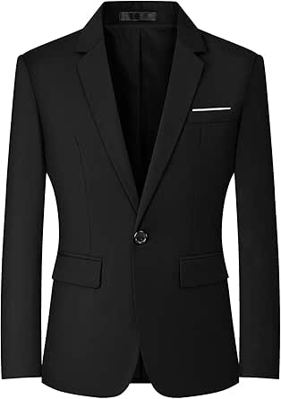 Mylldey Mens Blazers Slim Fit Business Casual Men Suit Sport Coat One ...