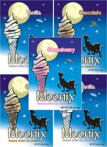 Amazon.com: Moonix Freeze Dried Ice Cream VARIETY 5ct (Neapolitan ...
