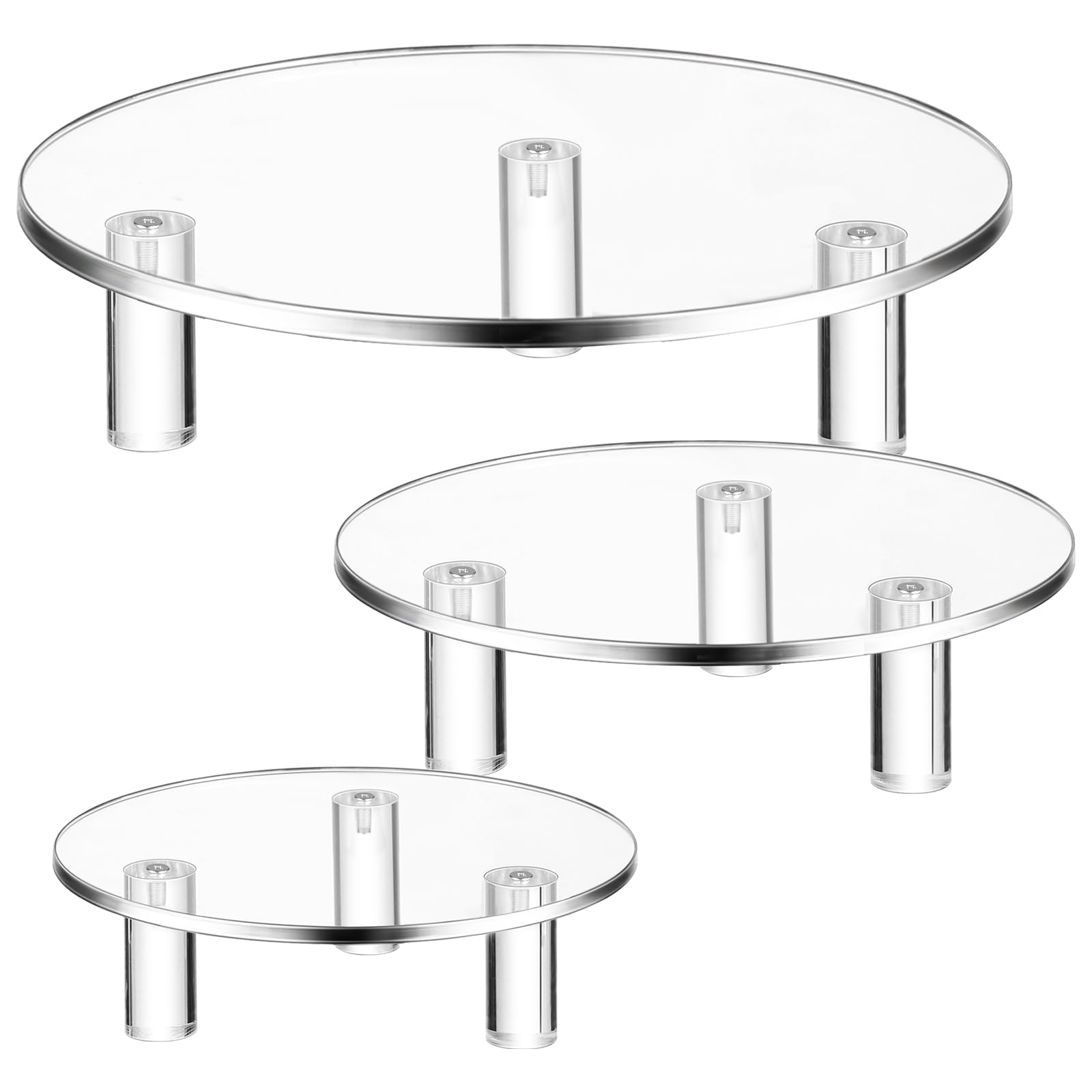 Amazon.com: Lineshading 3 Pcs Acrylic Display Riser Round Acrylic ...