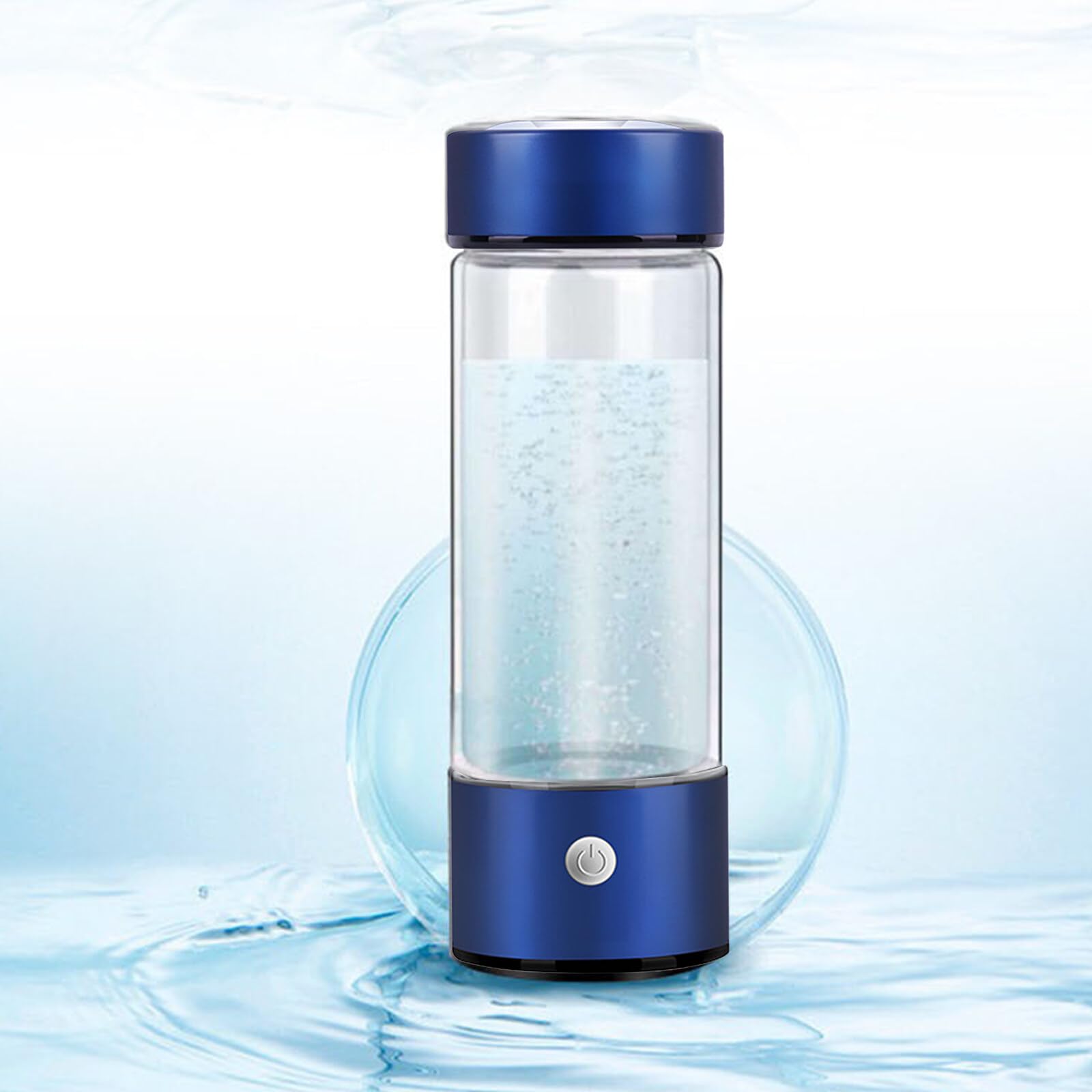Hydrogen Water Bottle 420ml/14.7oz Portable Hydrogen-Rich Water Glass ...