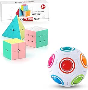 Amazon.com: Vdealen 2x2x2 3x3x3 Pyramid Macaron Speed Cube & Magic ...