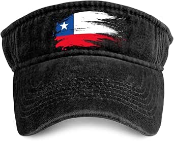 chileans Chile Flag Art Visor Hat for Women and Men, Adjustable Sports ...