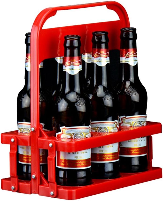 Amazon.com: A.B Crew Foldable 6-Pack Beer Bottle Caddy Bucket Holder ...