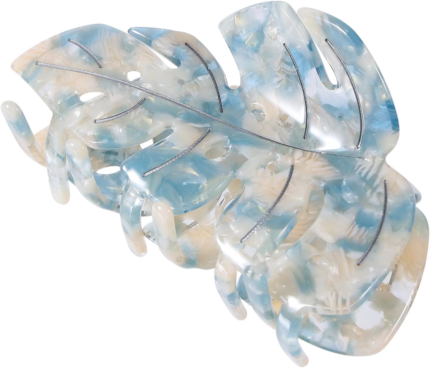 Amazon.com : Blue Leaf Hair Claw Clip 3.5 Inch Strong Grip Hair Clip ...