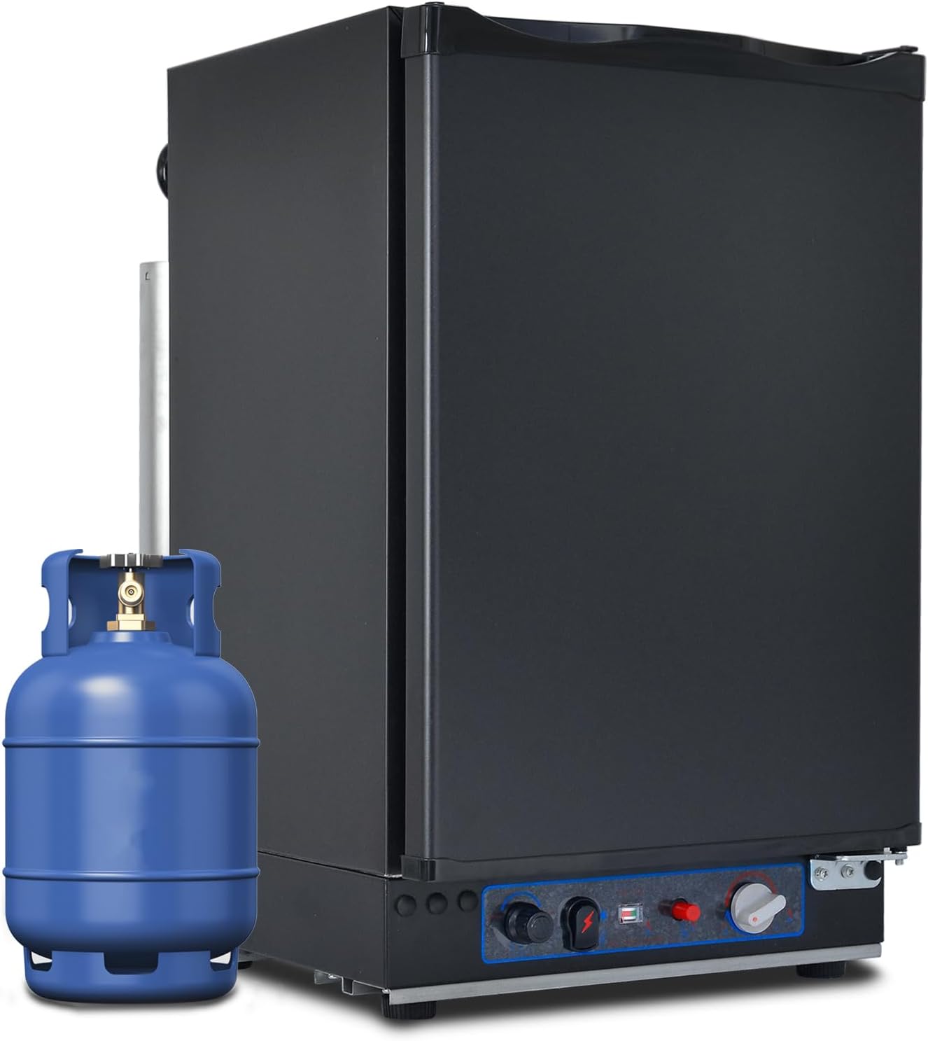 Techomey 3 Way Fridge Camping, Silent Gas Fridge with Reversible Door ...