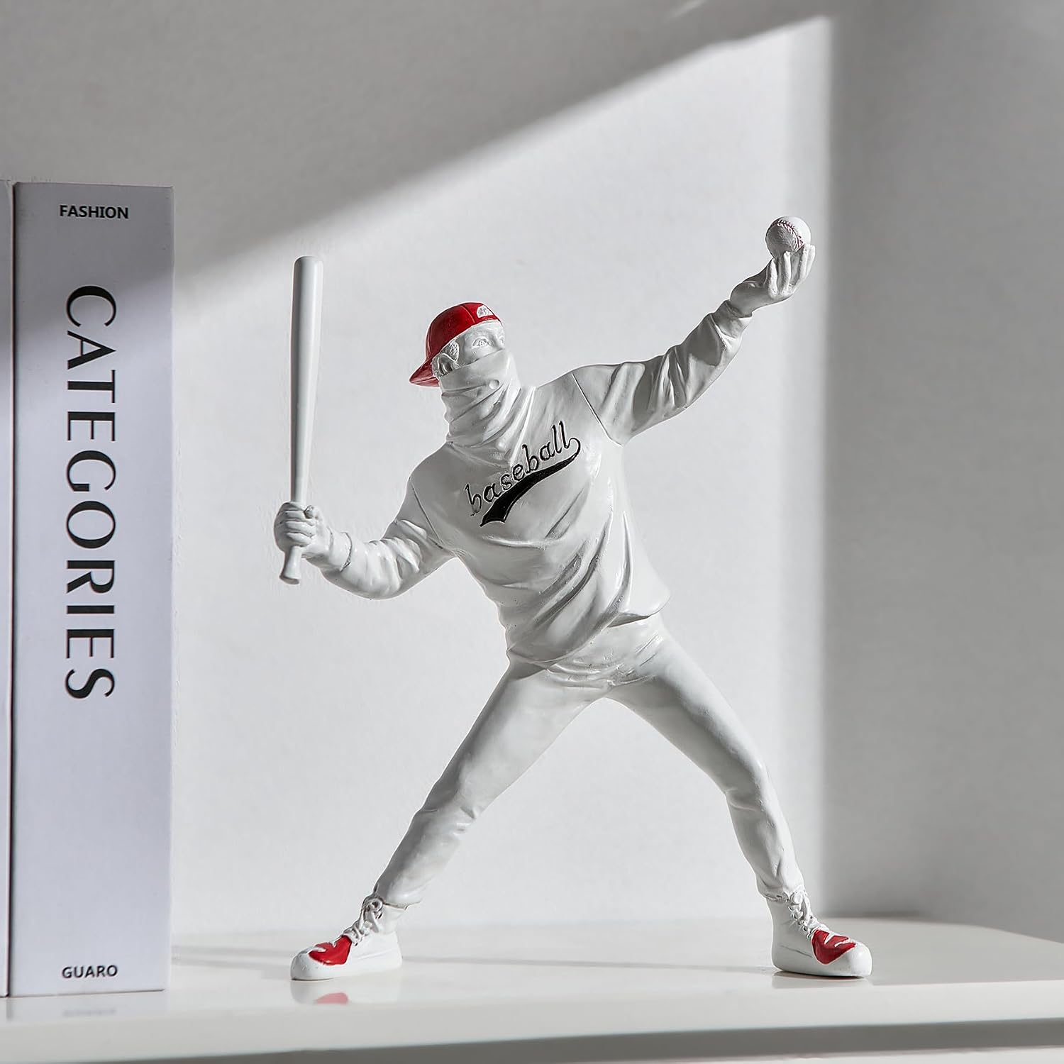 Amazon.com: SAMINDS Modern Playing Baseball Statue for Home Decor ...