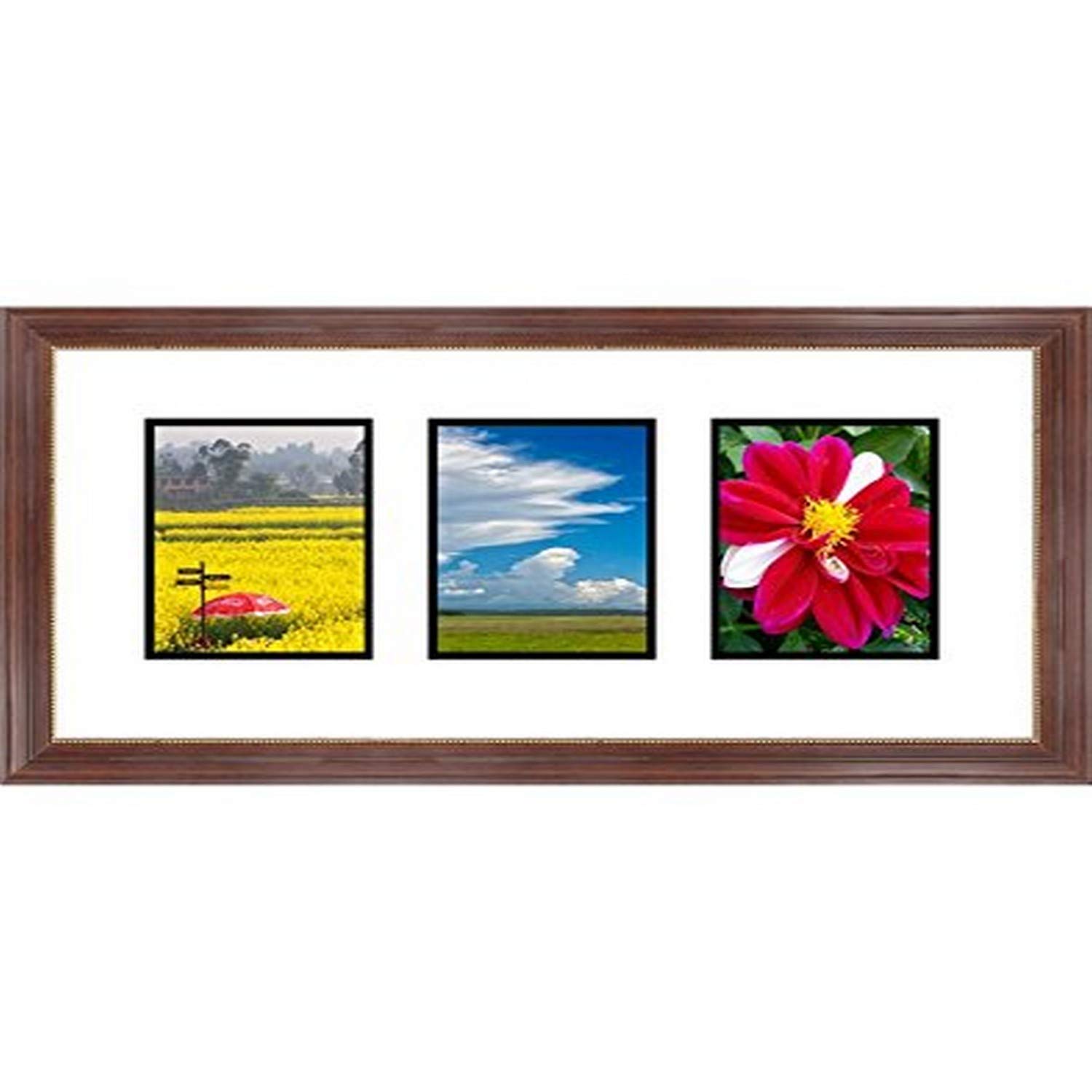 Frames By Mail Triple Square Opening Collage Frame For 3 5 X 5 Photo