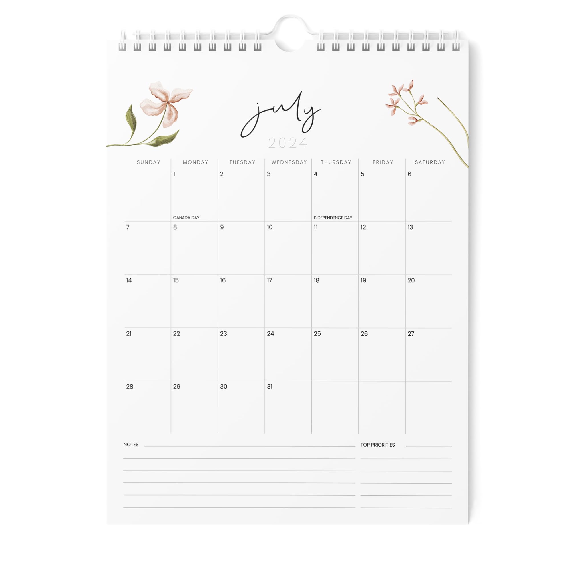 Amazon.com: Calendar 2024-2025 - Vertical 8.5x11 2024 Wall Calendar ...