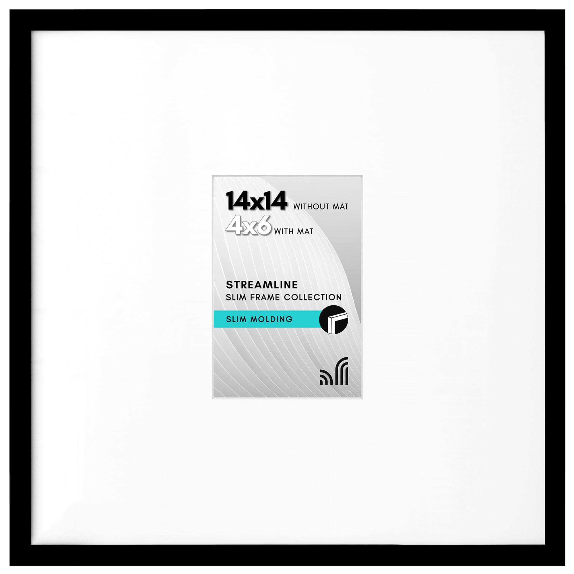 Americanflat 14x14 Picture Frame with Polished Plexiglass - Use as 4x6 ...