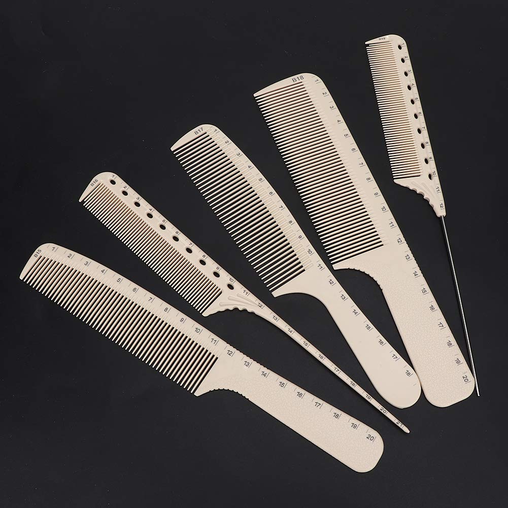 Amazon.com : Hairdressing Comb, Barber Comb Set Multi Type with Measure ...