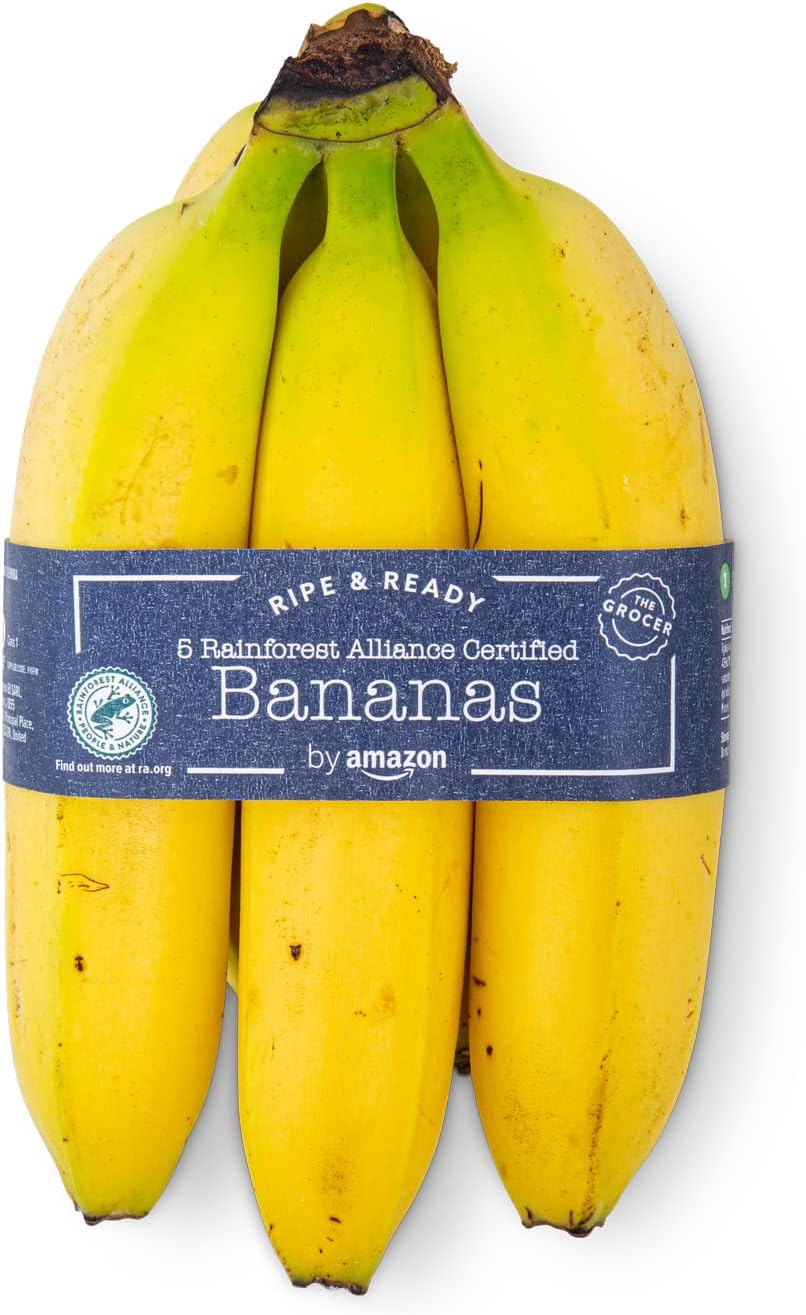 by Amazon Ripe & Ready Bananas, Pack of 5 : Amazon.co.uk: Grocery