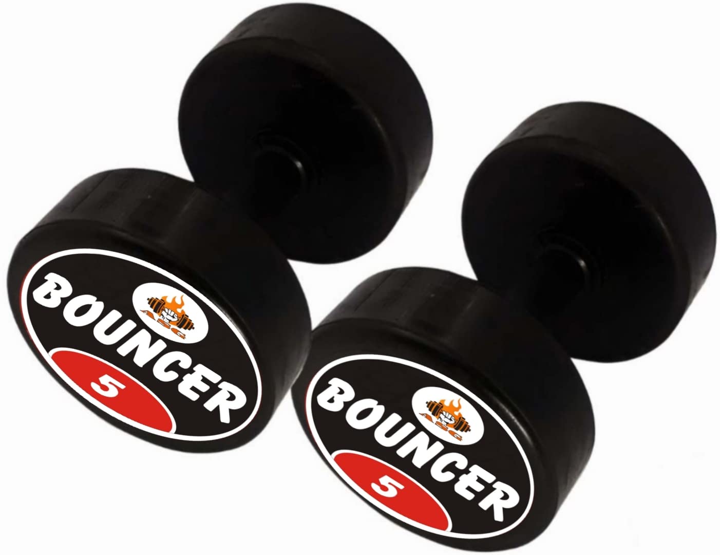 Buy ASG Bouncer Dumbbell 5kg Set / Rubber coated dumbells Pair / For ...