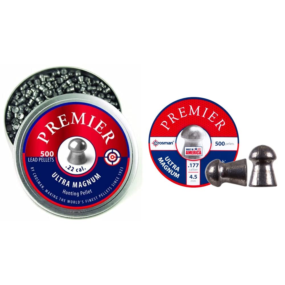 Crosman LDP22 Premier Domed 0.22 Caliber Airgun Pellets (500-Count) and ...