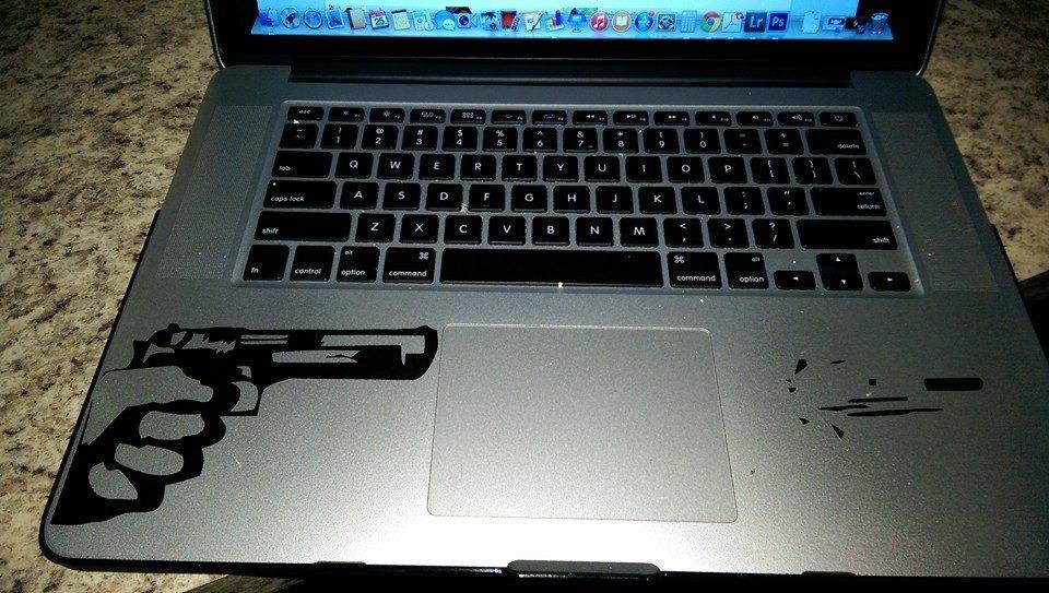 Amazon.com: Gun and Bullet - Laptop Decal : Electronics