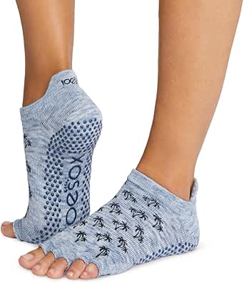Amazon.com: toesox Low Rise - Half Toe Grip Deep Sea Medium : Clothing ...