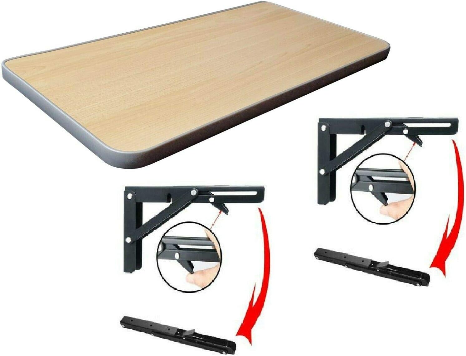 Lusso FOLDING SHELF & BRACKET Caravan Campervan Motorhome Furniture T5 ...