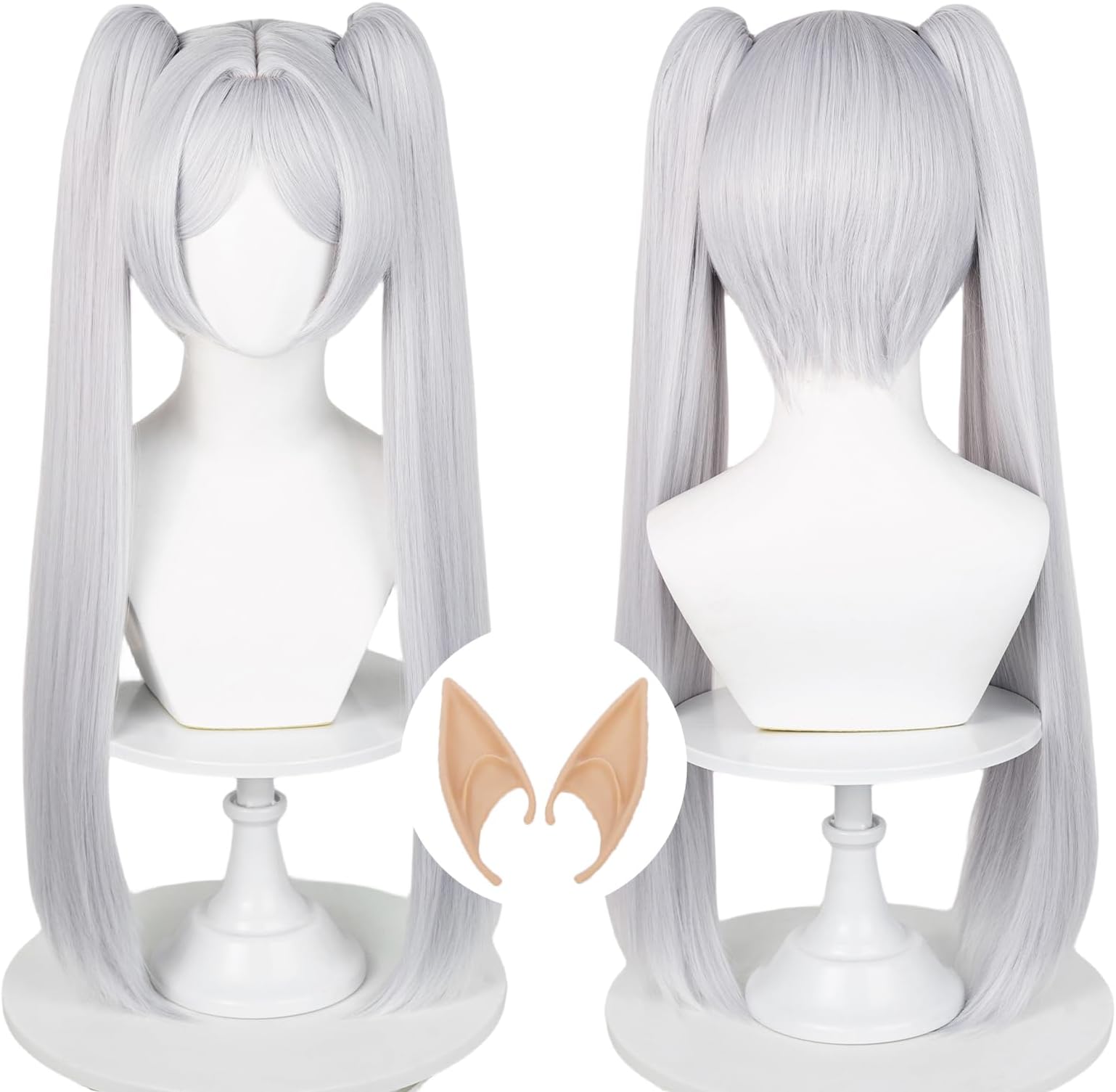 Amazon.com: Probeauty Long White Cosplay Wig for Women Halloween ...