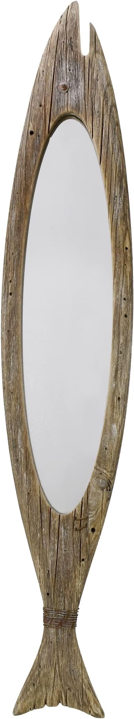 Amazon.com: Kalalou Vertical Fish Mirror with Rope Hanger, One Size ...