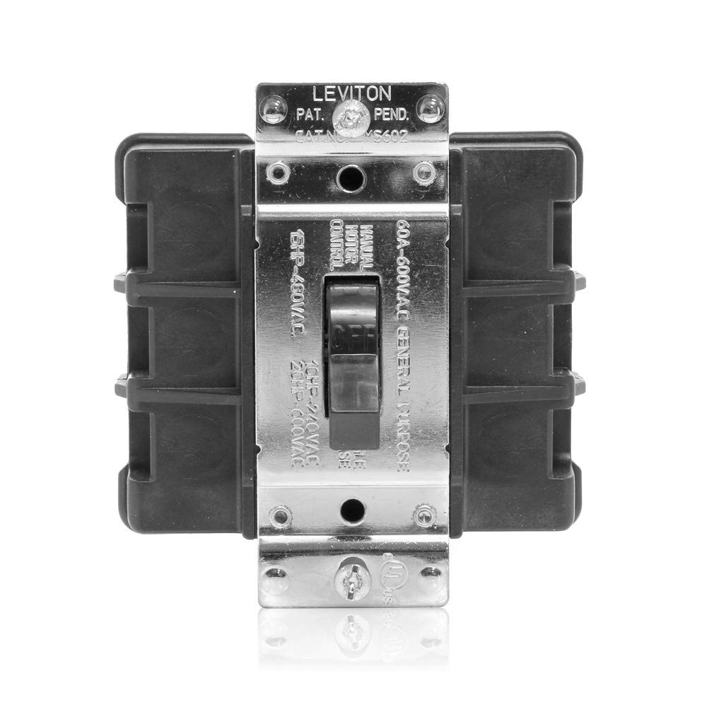 Leviton MS602-BW EB Non-REV MTR Strt Manual 2PO 60A600V : Amazon.ca ...