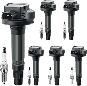 Amazon.com: 6-Pack Ignition Coil & Platinum Spark Plugs Set Compatible with Ford Edge/Taurus ...