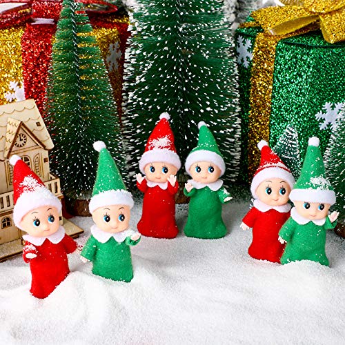 Snapklik.com : 6 Pieces Tiny Elf Doll Christmas Baby Boy And Girl Elf ...